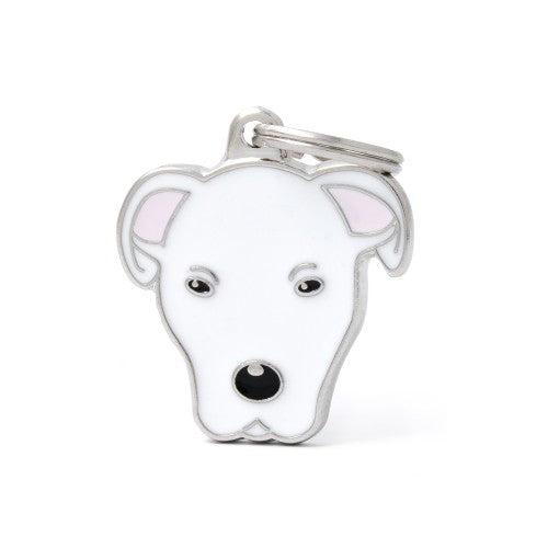 Placa ID en Forma de Dogo Argentino para Perros — La Tienda de Frida ...